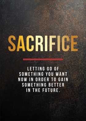 'sacrifice motivational' Poster by Greatest of all time Displate | Displate
