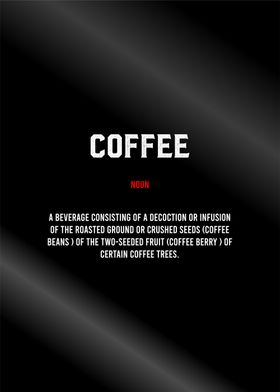 'coffee dictionary poster' Poster by Bestselling Displate Poster | Displate