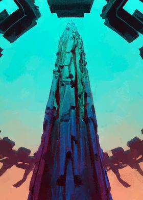 'Space obelisk' Poster by Evgenuy Merkushov | Displate