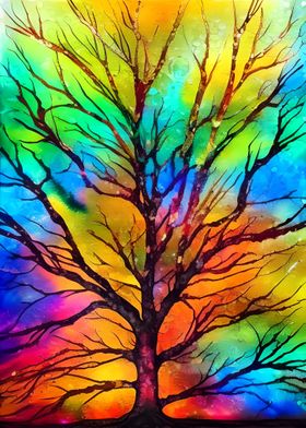 'Colorful Tree' Poster by Max Ronn | Displate