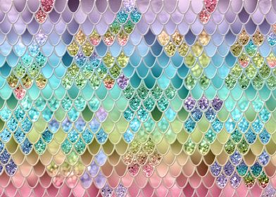 'Summer Mermaid Scales 1' Poster by Anita's & Bella's Art | Displate