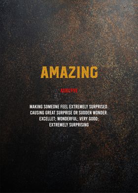 'amazing definition text' Poster by Greatest of all time Displate ...