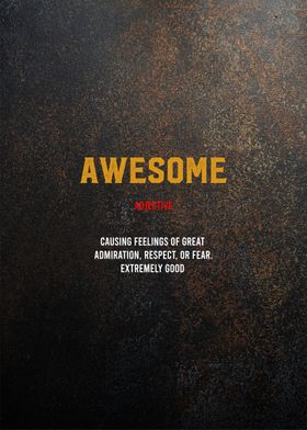 'awesome definition text' Poster by Greatest of all time Displate ...