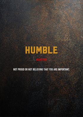 'humble definition text art' Poster by Greatest of all time Displate ...