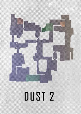 'Dust2 Map White' Poster by Counter-Strike | Displate