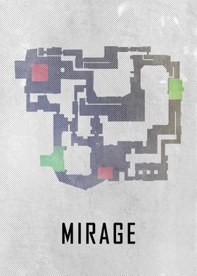'Mirage Map White' Poster by Counter-Strike | Displate