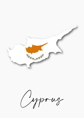 'Cyprus Country Map Flag' Poster by dkDesign | Displate