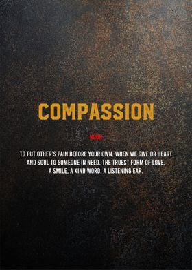 'compassion motivational' Poster by Greatest of all time Displate ...