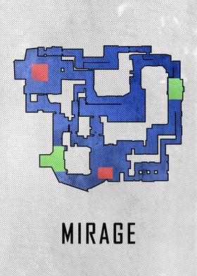 'Mirage White Map' Poster by Counter-Strike | Displate
