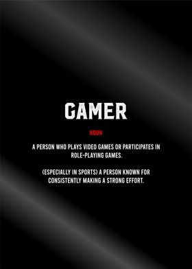 'gamer definition' Poster by Bestselling Displate Poster | Displate