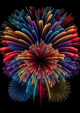 'The Firework Spectacle' Poster by Steel Canvas Creations | Displate