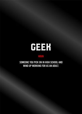 'geek definition text art' Poster by Bestselling Displate Poster | Displate