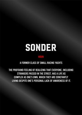 'sonder definition text art' Poster by Bestselling Displate Poster ...