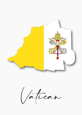 'Vatican Country Map Flag' Poster by dkDesign | Displate