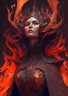 'Lilith the queen of demons' Poster by Lukasz Kobylka | Displate