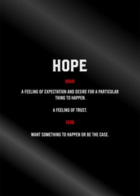 'hope definition' Poster by Bestselling Displate Poster | Displate
