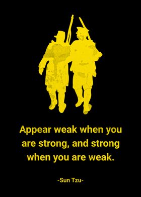 'Sun Tzu Appear Weak Quotes' Poster by StoicMindset | Displate