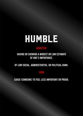 'humble' Poster by Bestselling Displate Poster | Displate