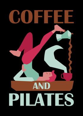 'Coffee And Pilates' Poster by CatRobot | Displate
