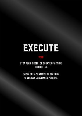 'execute' Poster by Bestselling Displate Poster | Displate