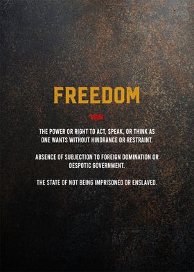 'freedom' Poster by Greatest of all time Displate | Displate