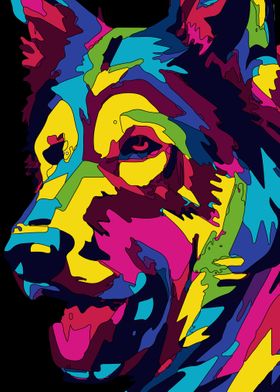 'Dog 2 Portrait WPAP Style' Poster by ShrewdOne | Displate