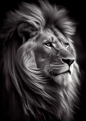 'Lion Portrait' Poster by DecoyDesign | Displate