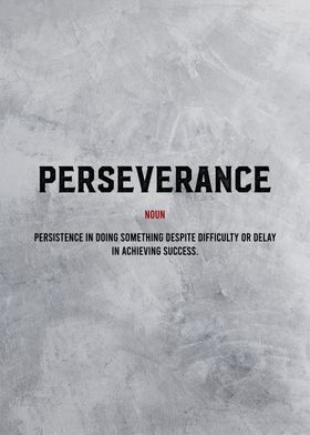 'perseverance' Poster by Bestselling Displate | Displate