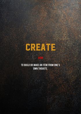 'create' Poster by Greatest of all time Displate | Displate