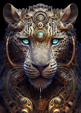 'Mystical God Leopard' Poster by Luong Phat | Displate