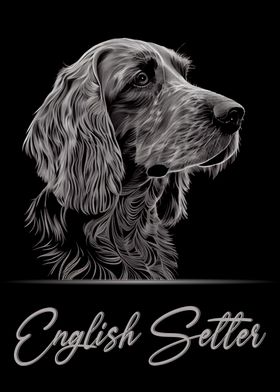 'English Setter Portrait' Poster by Artistic Paradigms | Displate