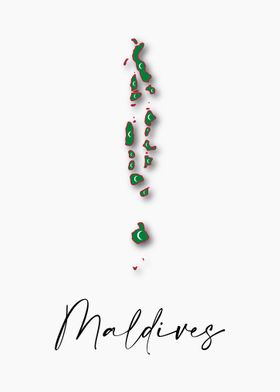 'Maldives Country Map Flag' Poster by dkDesign | Displate