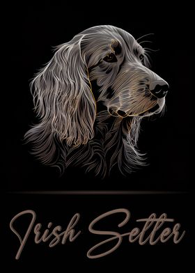 'Irish Setter Portrait' Poster by Artistic Paradigms | Displate