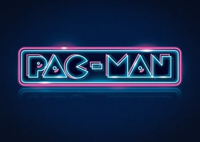 'PAC-MAN Logo Neon' Poster by PAC-MAN | Displate