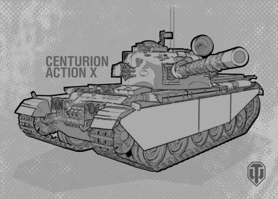 'Centurion Action X' Poster by World of Tanks | Displate