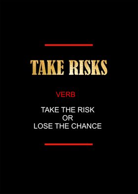 'Take Risks Motivational' Poster by Popular Collections | Displate