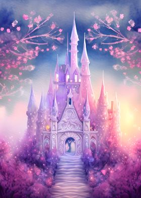 'Pink Castle Fantasy' Poster by Max Ronn | Displate