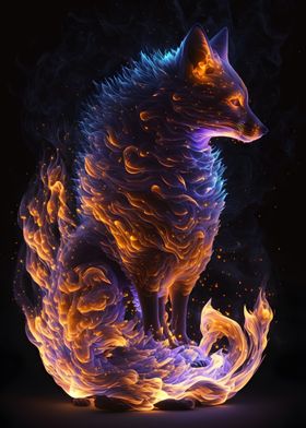 'Cosmic Fox' Poster by Alexandros | Displate
