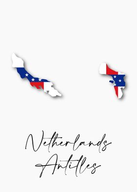 'Netherlands Antilles Map' Poster by dkDesign | Displate