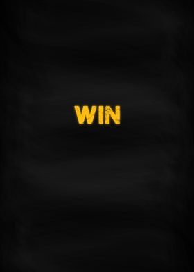 'Win Motivation Word' Poster by dkDesign | Displate