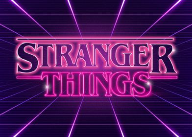 'ST Logo Retro Grid' Poster by Stranger Things Series | Displate