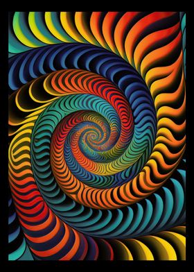 'Abstract Hypnotic Spiral' Poster by TheLoneAlchemist | Displate
