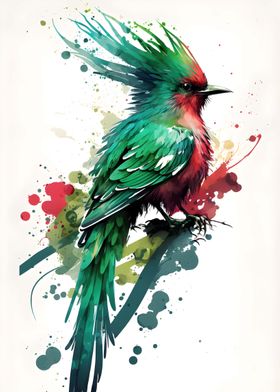 'Exotic Birds Watercolor' Poster by VintageVoyage | Displate