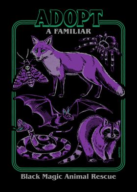 'Adopt a familiar Part 2' Poster by Steven Rhodes | Displate