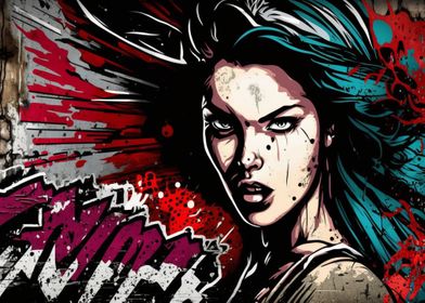 'Graffiti Street Art' Poster by Color My Wall | Displate