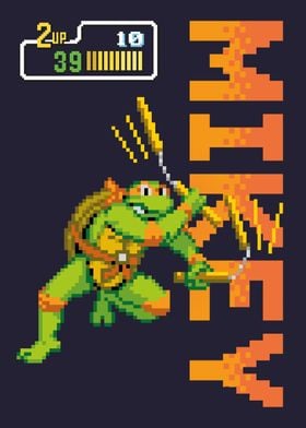 'Mikey Retro' Poster by TMNT | Displate