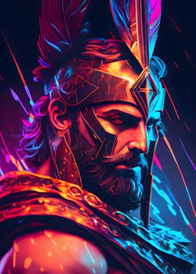 'Spartan Neon' Poster by GoodLifeImages | Displate