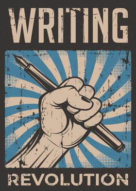 'Writing Revolution' Poster by Naso | Displate