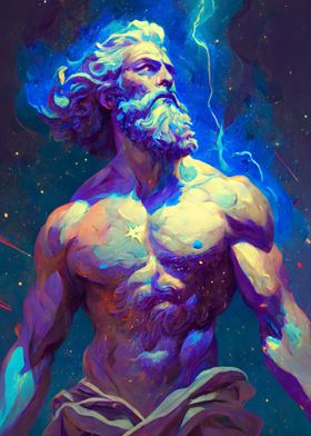 'Painted Zeus' Poster by GoodLifeImages | Displate