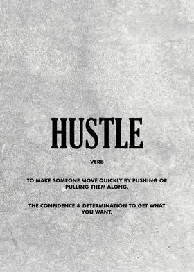 'Hustle Motivational' Poster by Popular Collections | Displate